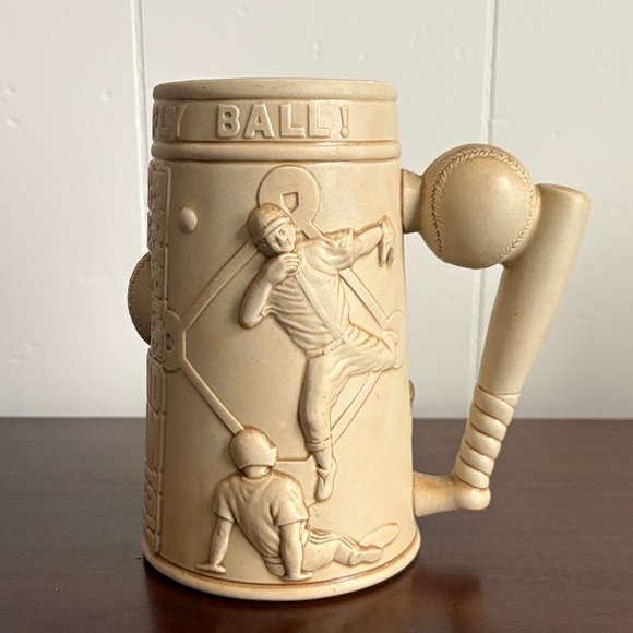 Art | Vintage Ftd Ceramic Baseballthemed Stein W3d Baseball Themed ...